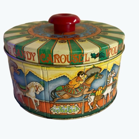 Vintage | Storage & Organization | Vintage Wolfgang Candy Carousel Tin ...